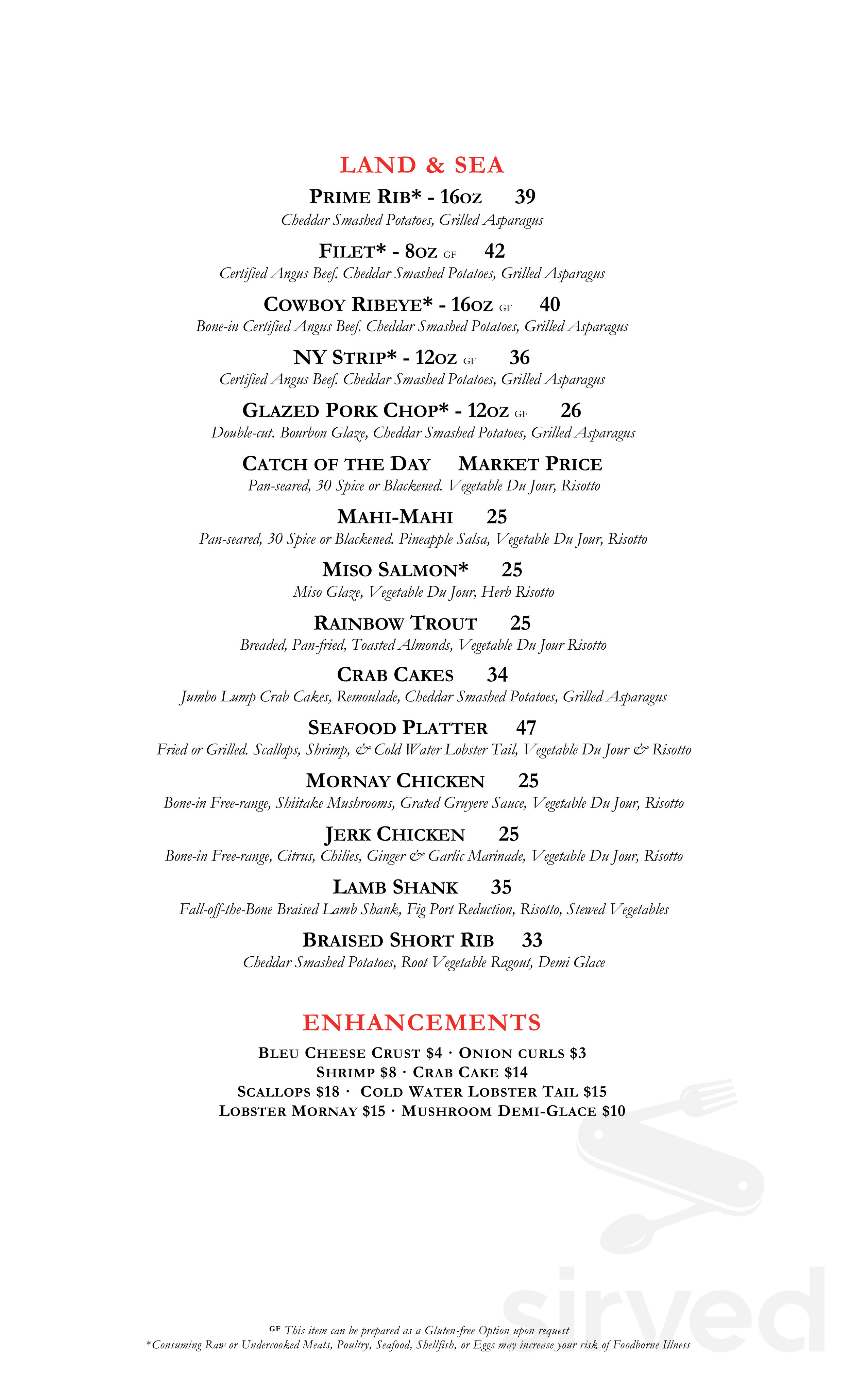 BILLY'S menu in Roanoke, Virginia, USA