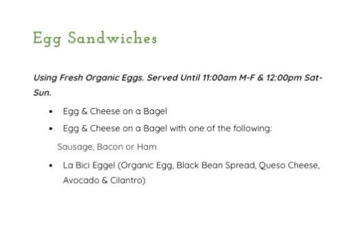 Tandem Bagels menu in Mankato, Minnesota, USA
