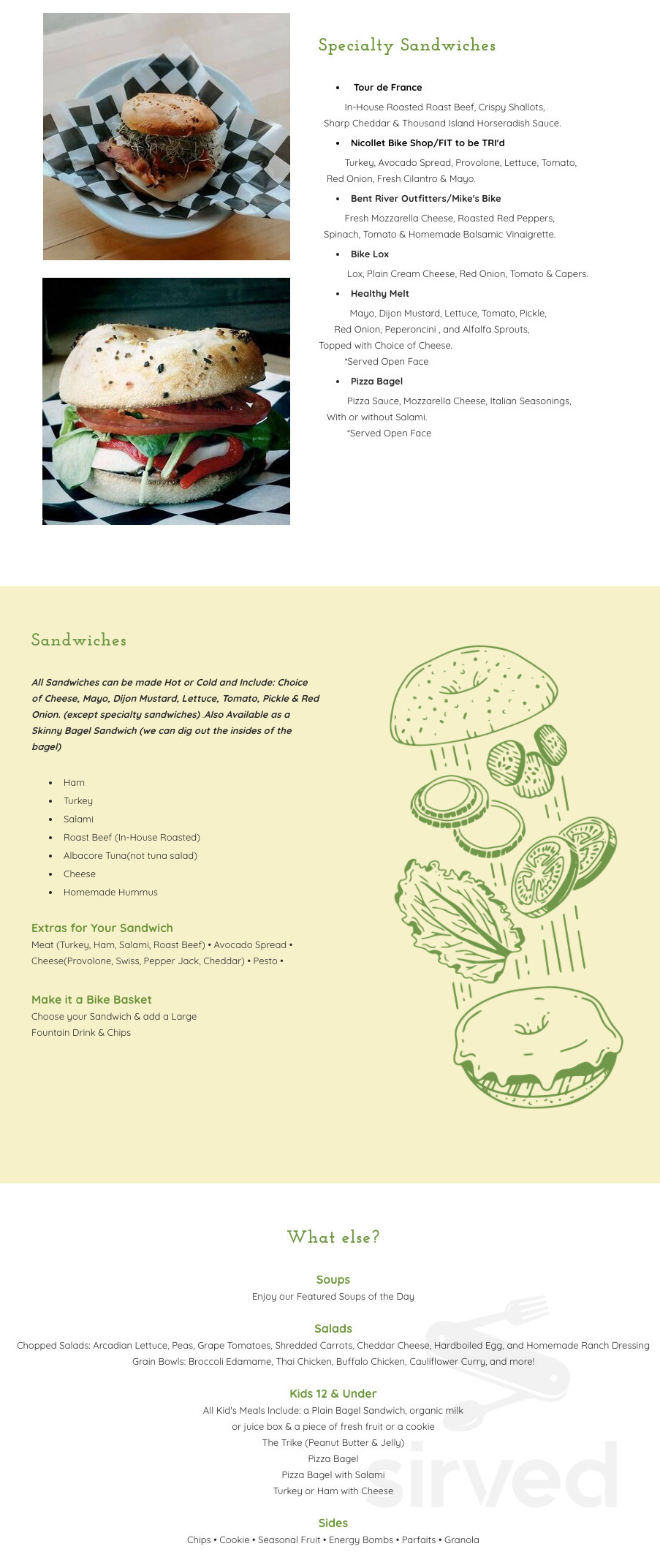 Tandem Bagels menu in Mankato, Minnesota, USA