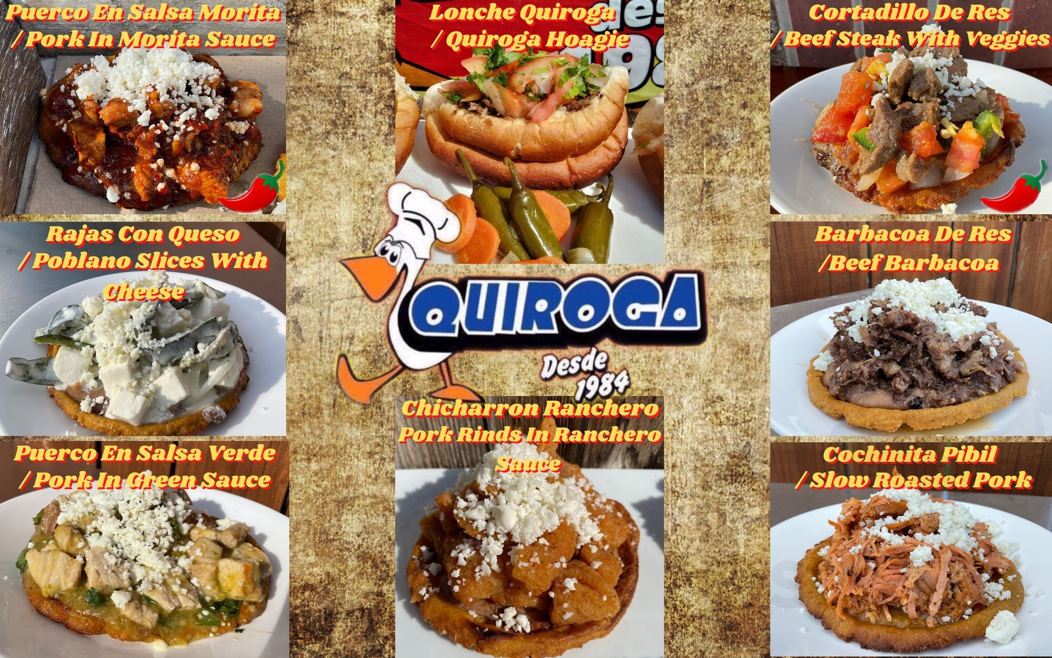 Menu for Lonches Quiroga in San Antonio, TX | Sirved