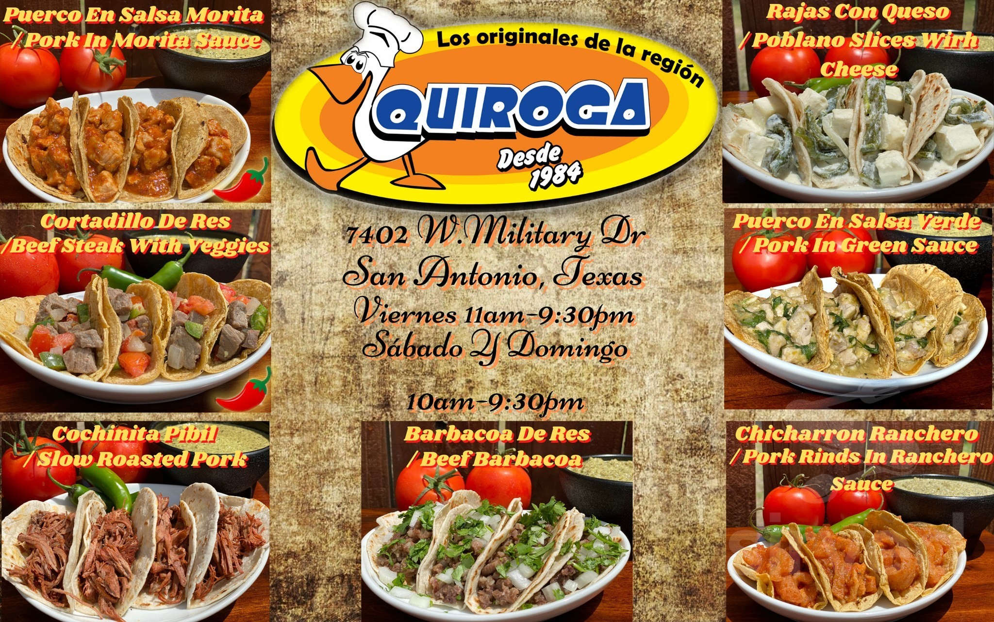 Lonches Quiroga menus in San Antonio, Texas, United States