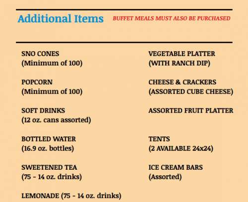 Paradise Acres of Grays Creek menu in Hope Mills, North Carolina, USA