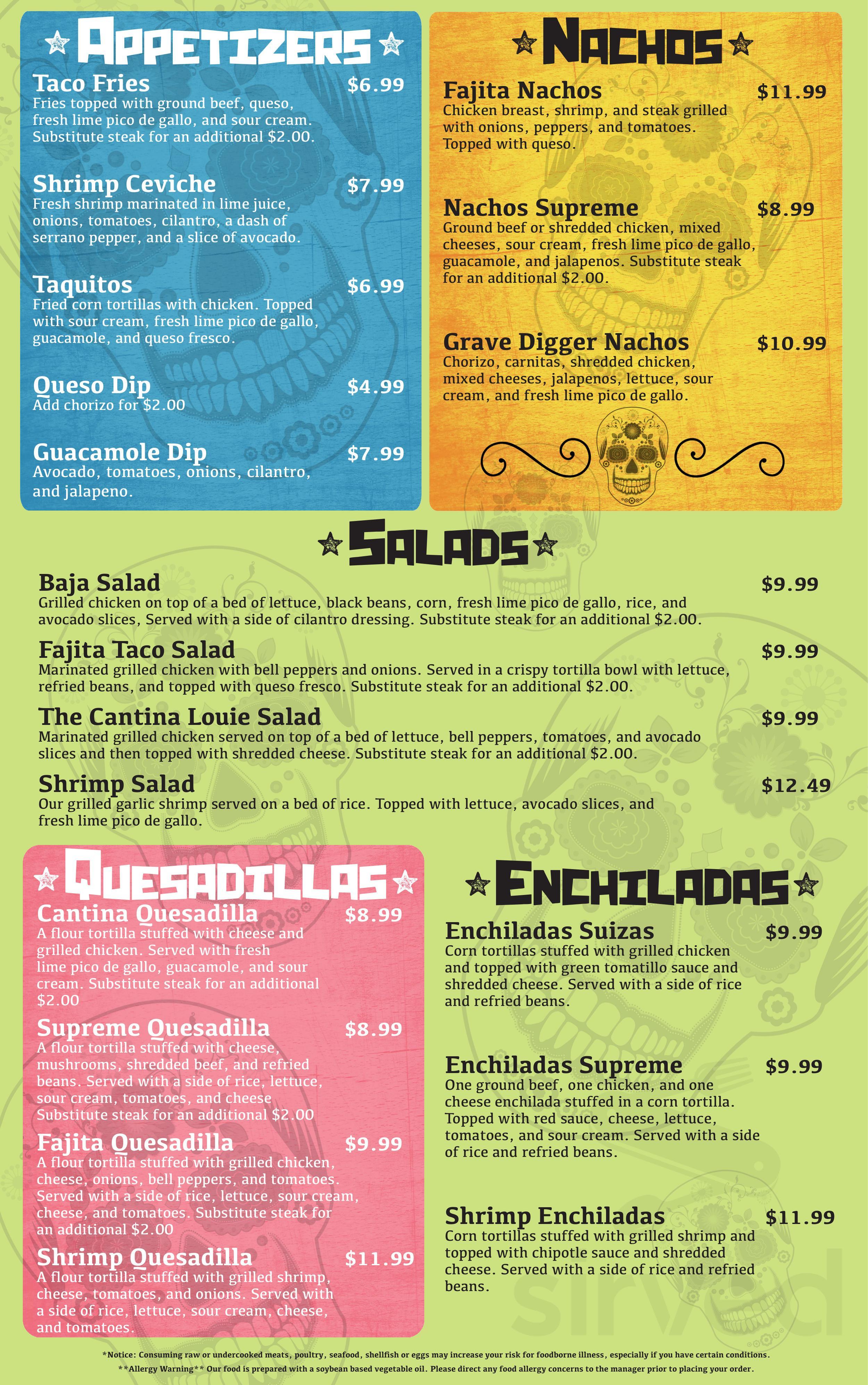 Cantina Louie Menu In Fernandina Beach Florida USA Cantina Louie Menu In Fernandina Beach Florida USA