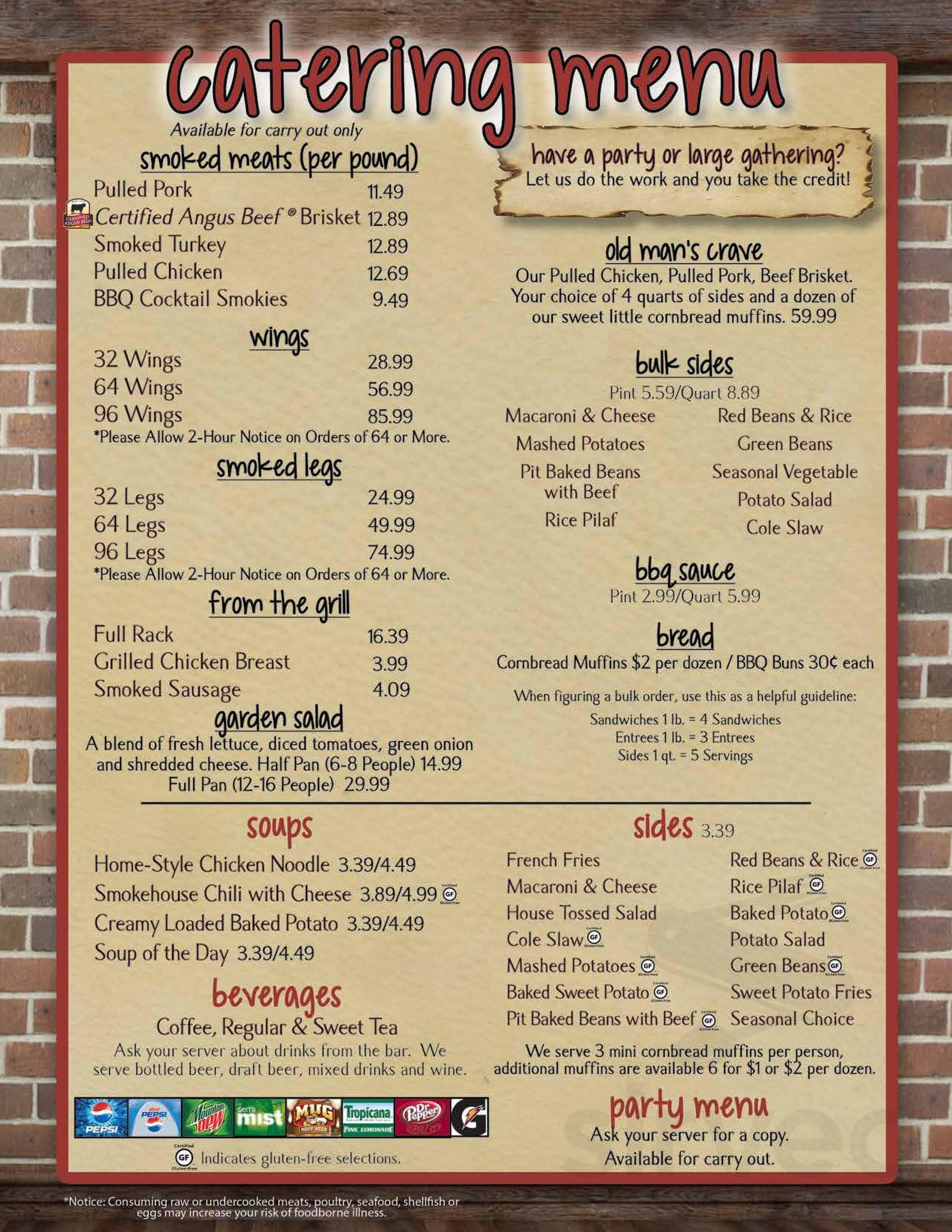 Millstone Southern Smoked BBQ menu in Logan, Ohio, USA