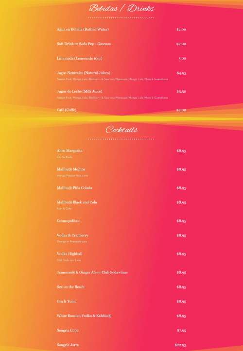 Simon Parrilla Bar and Grill Longwood menu in Longwood, Florida, USA