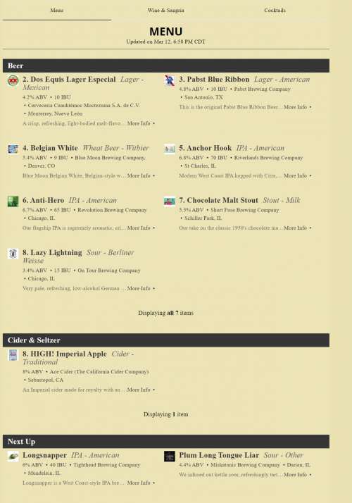 Tapville Social - Rosemont menu in Rosemont, Illinois, USA