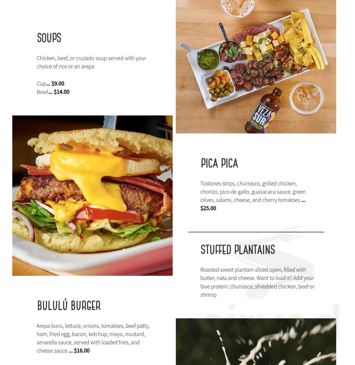 Saman menu in Doral, Florida, USA