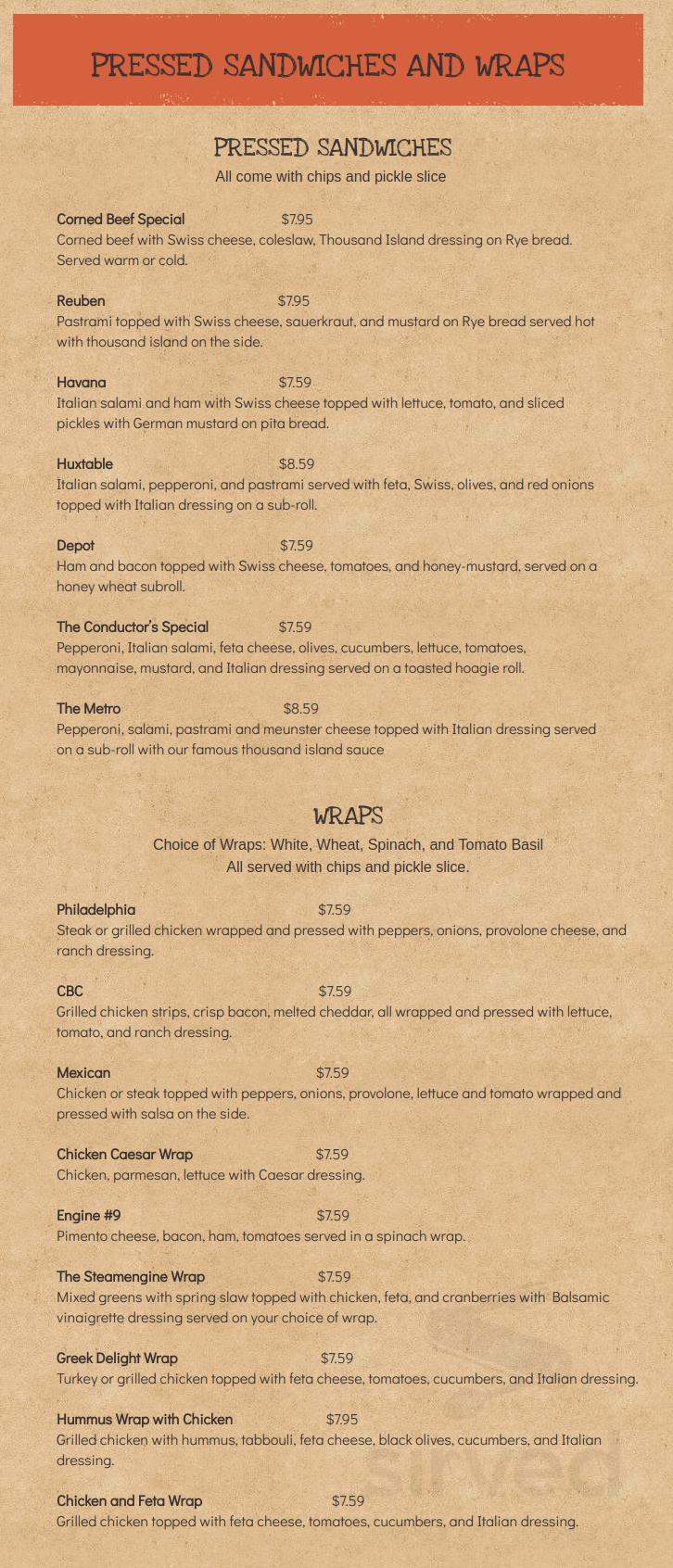 Crossings Deli menus in Columbia, South Carolina, United States