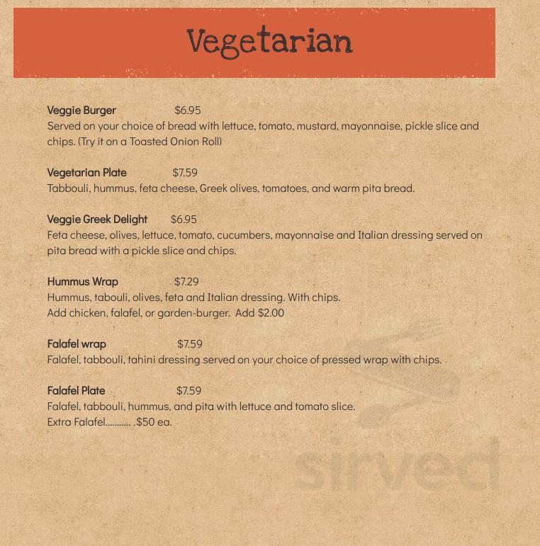 Crossings Deli menus in Columbia, South Carolina, United States