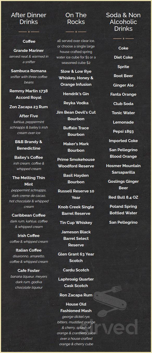 Black Dog Bar and Grille menu in Putnam, Connecticut, USA