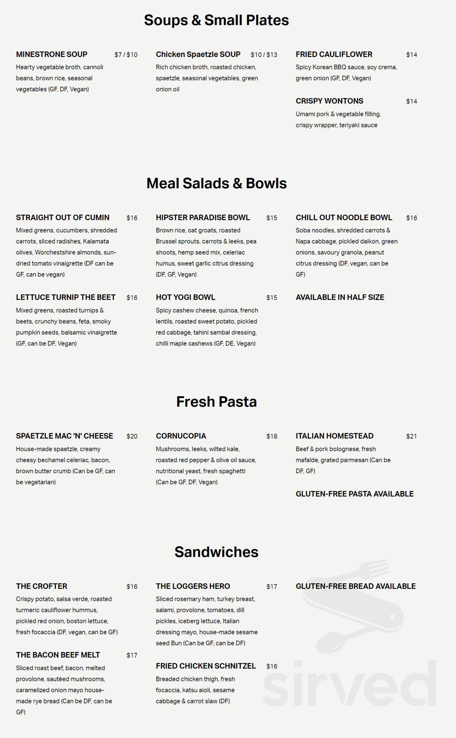 Cumin Kitchen and Drink menu in New Minas, Nova Scotia, Canada