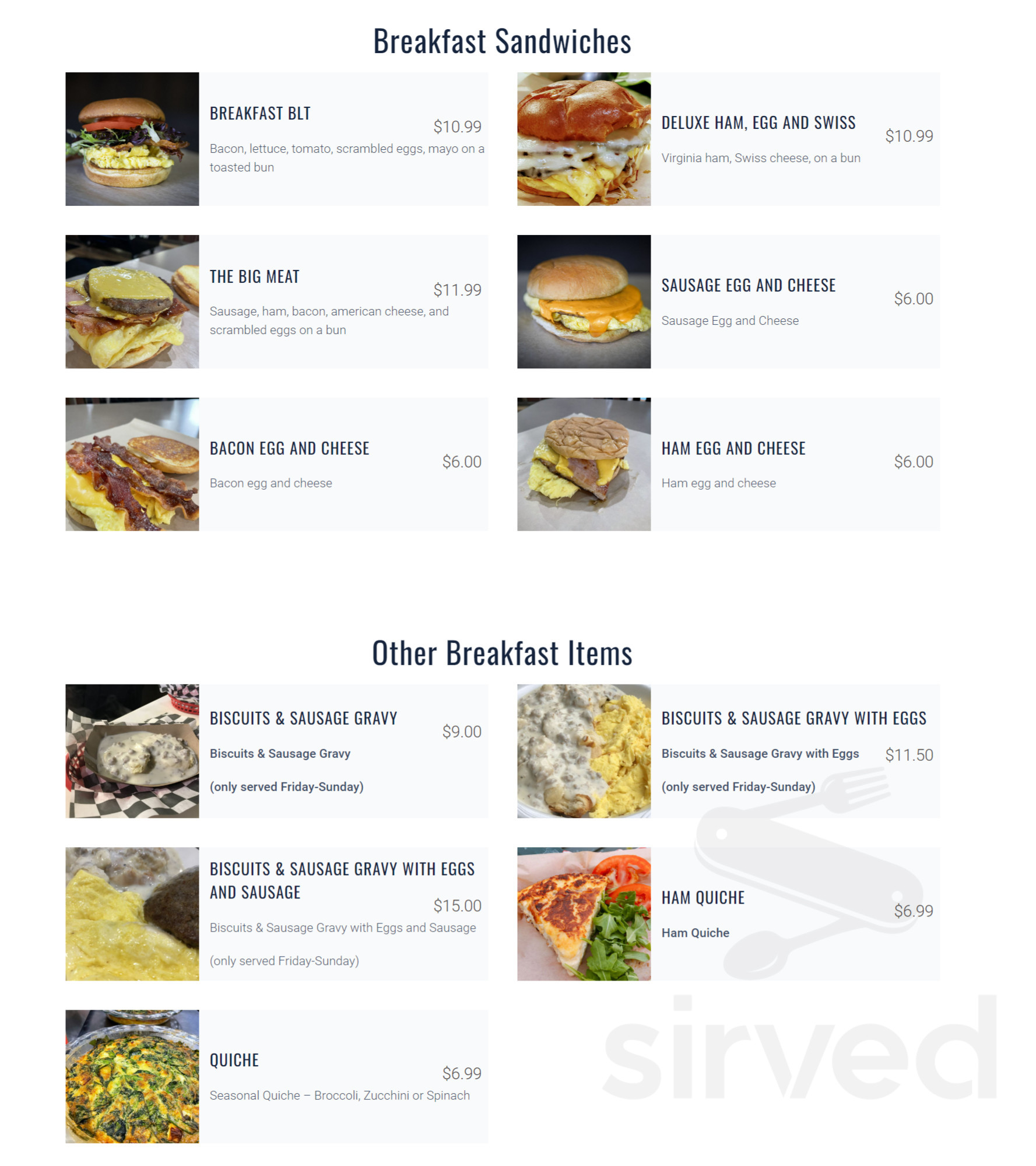 TENNESSEE JED'S menu in Gatlinburg, Tennessee, USA