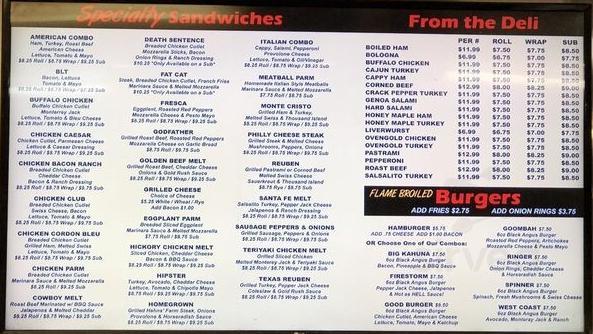 Country Corners Deli menu in Poughkeepsie, New York, USA
