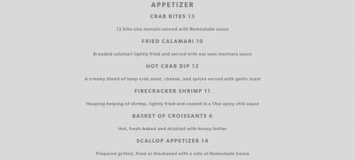 The Boundary House Restaurant Menu - Calabash, North Carolina | Sirved