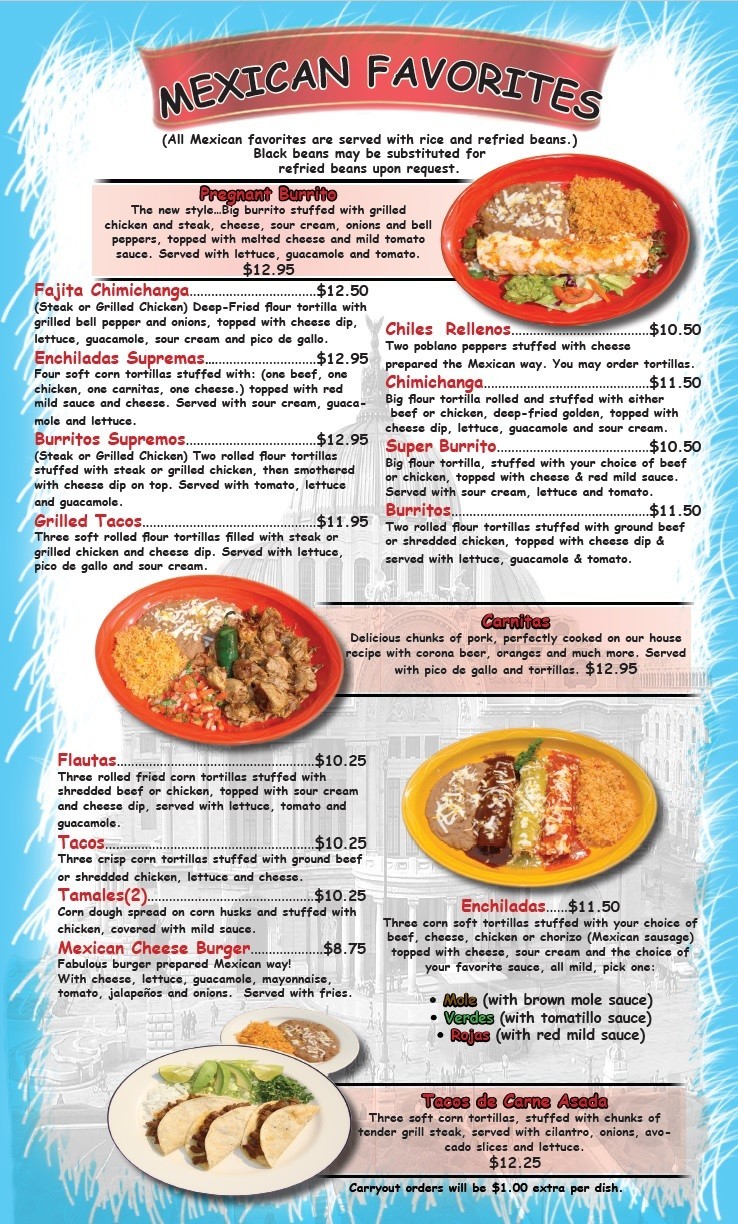 Menu for El Torazo Mexican Restaurant in Louisville, Kentucky, United ...