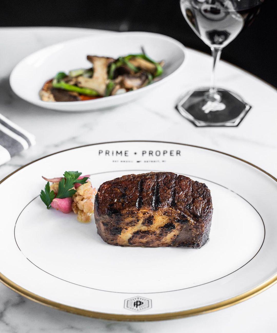 Prime + Proper menus in Detroit, Michigan, United States