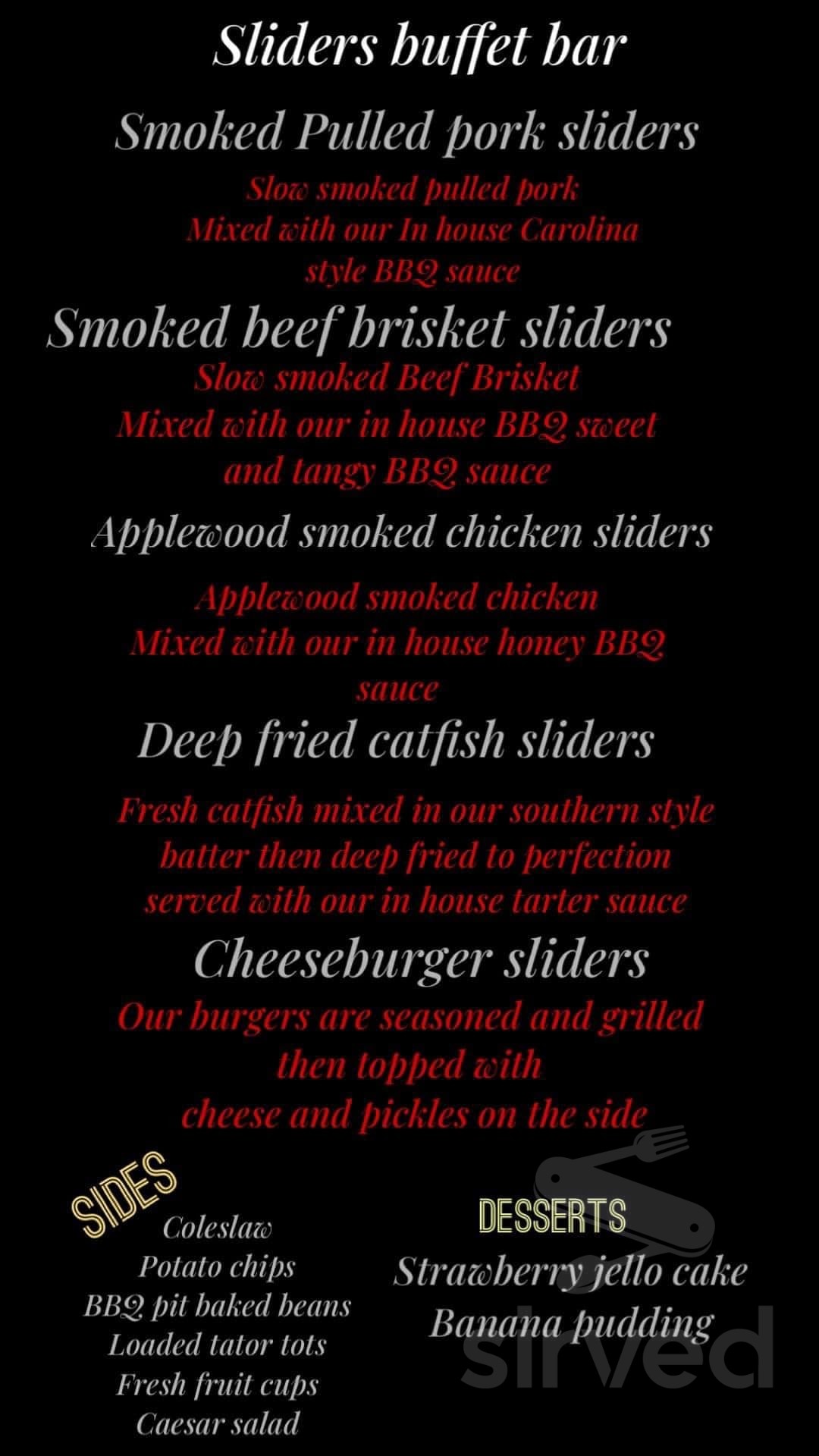 Menu - Casco MI's Fire Up Grill LLC | Sirved