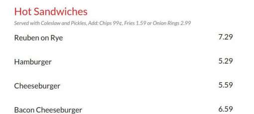 Menu for Alva Country Diner in Alva, FL | Sirved