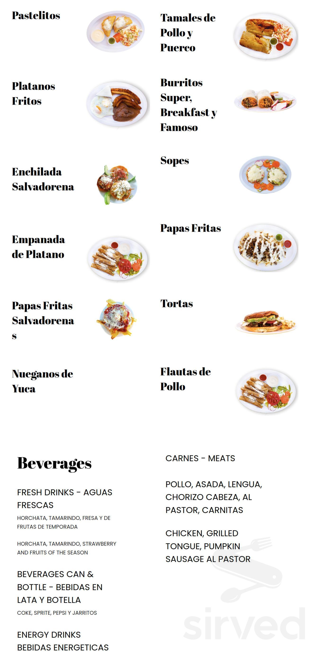 PUPUSAS RESTAURANTE ROSITA menu in San Pablo, California, USA
