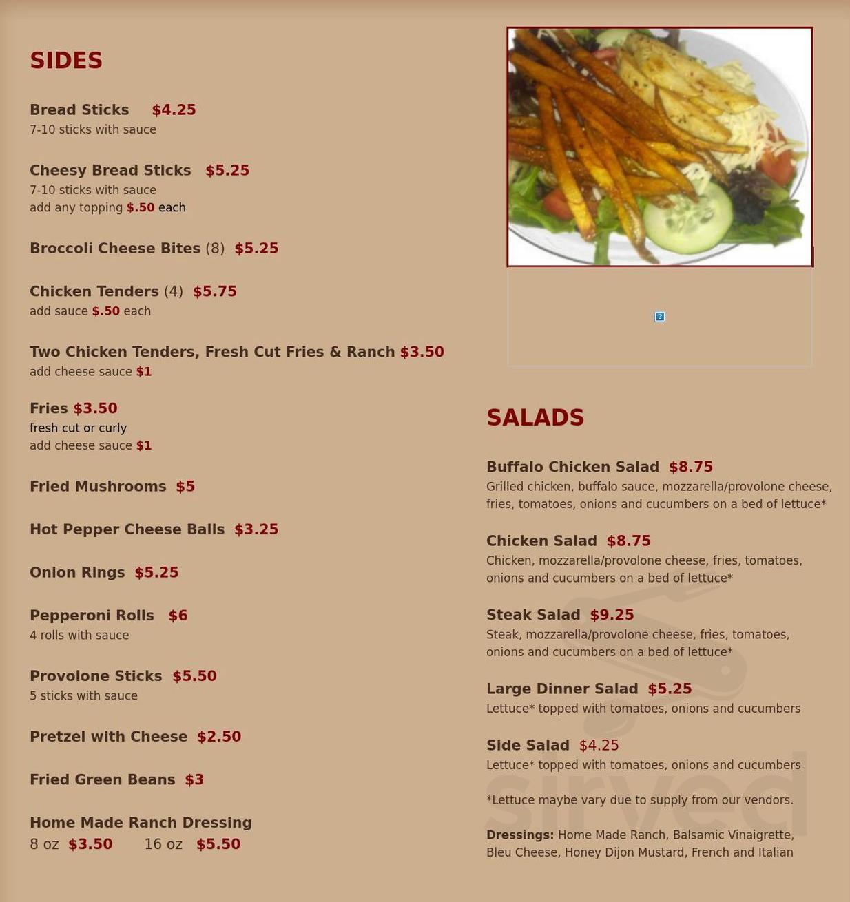 Anna Maria's Pizza and More menu in Butler, Pennsylvania, USA