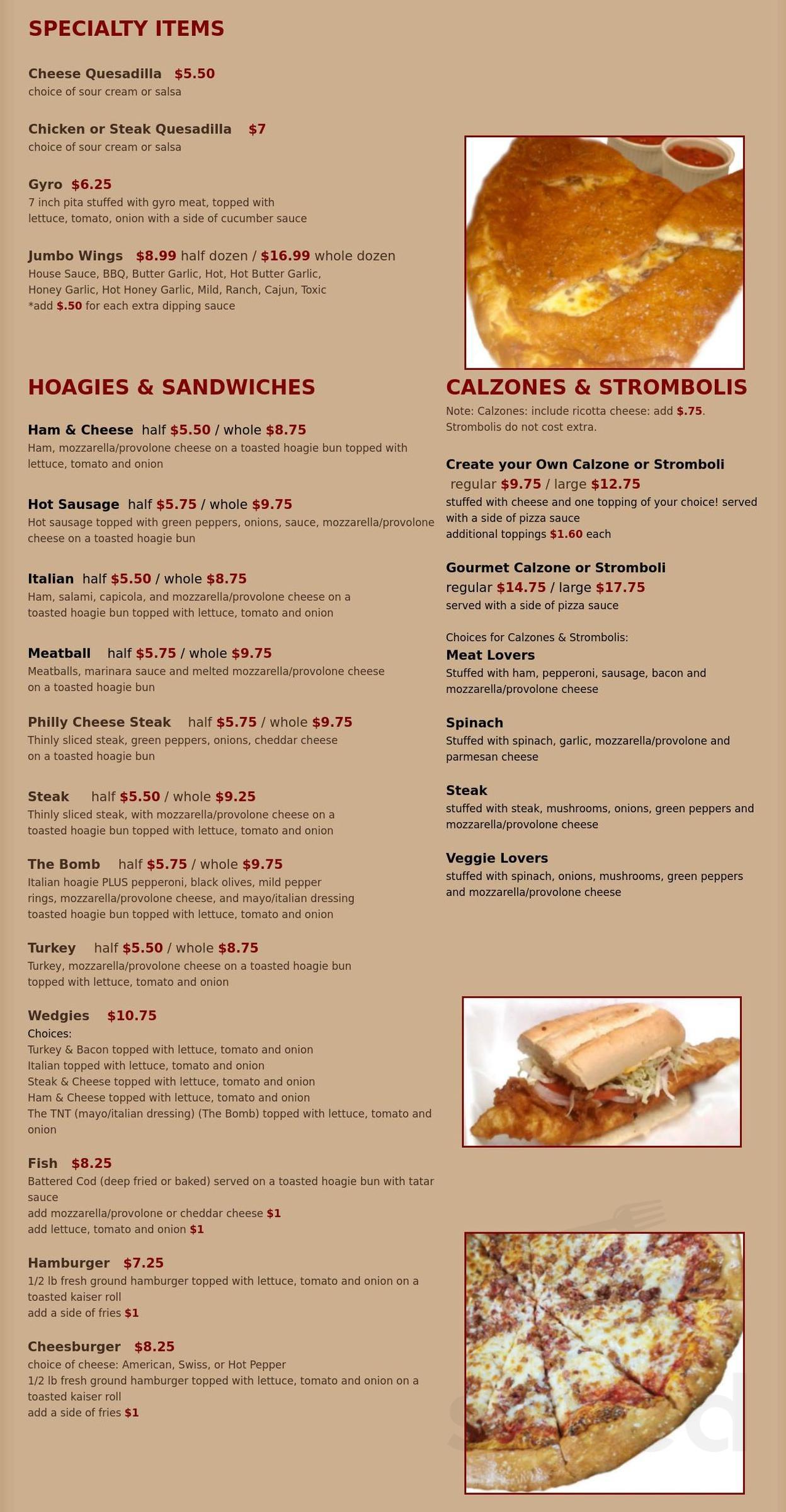 Menu - Butler PA's Anna Maria's Pizza and More | Sirved