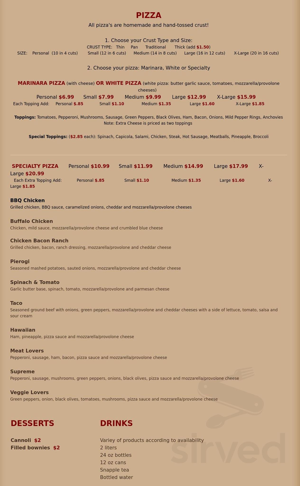 Menu - Butler PA's Anna Maria's Pizza and More | Sirved