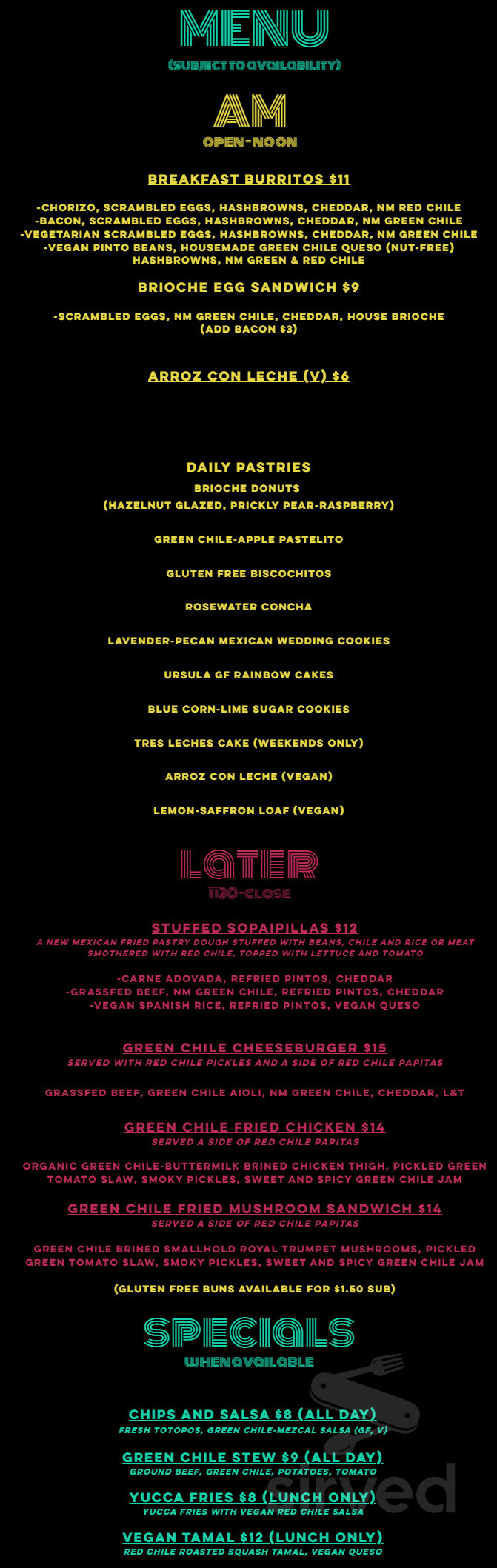 Ursula Brooklyn menus in Brooklyn, New York, United States