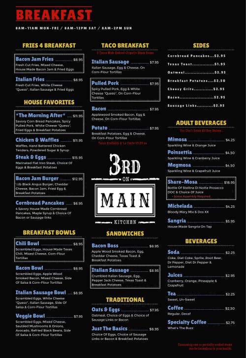 3rd On Main menu in Bryan, Texas, USA