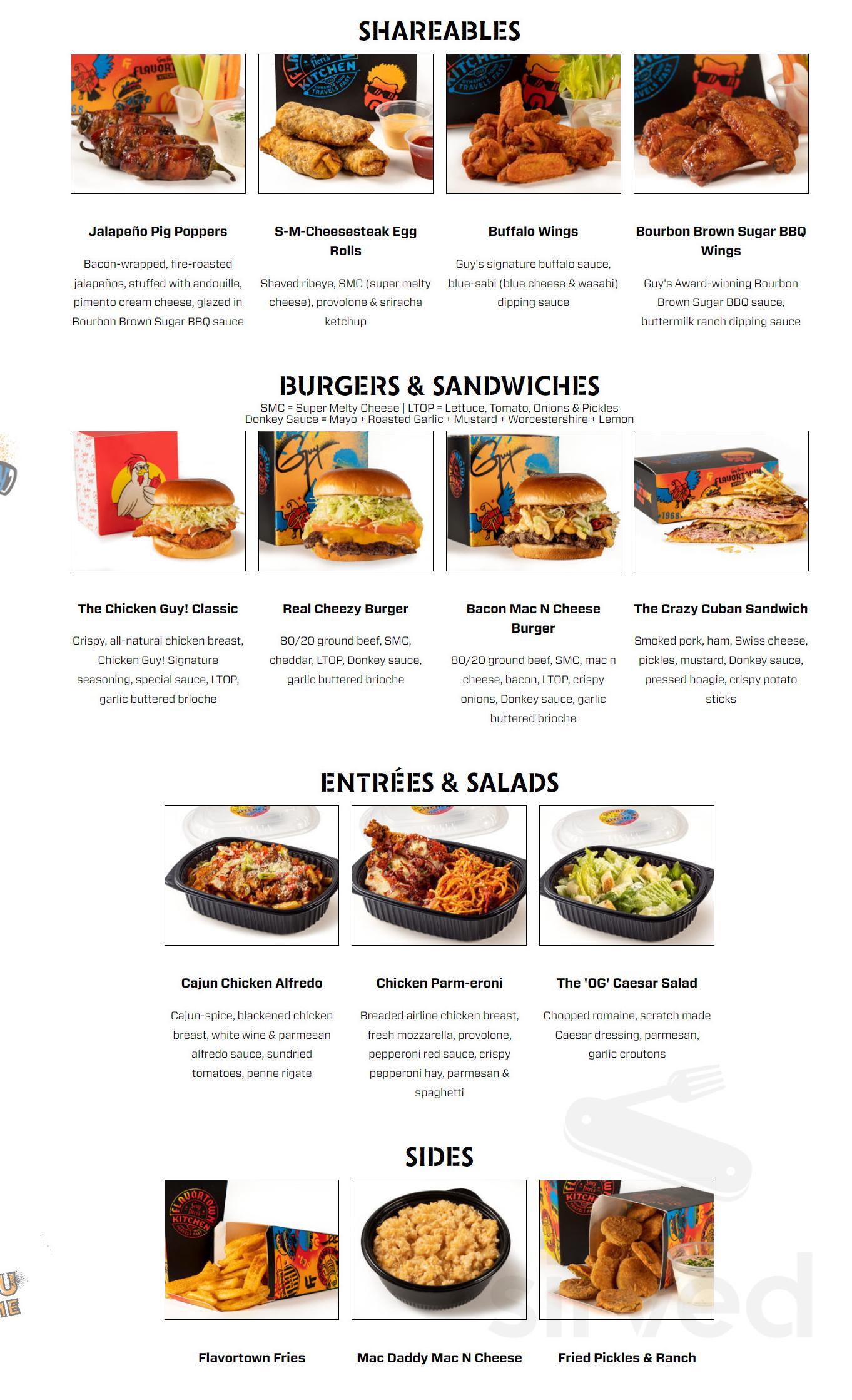 Guy Fieri's Flavortown Kitchen menu in Houston, Texas, USA