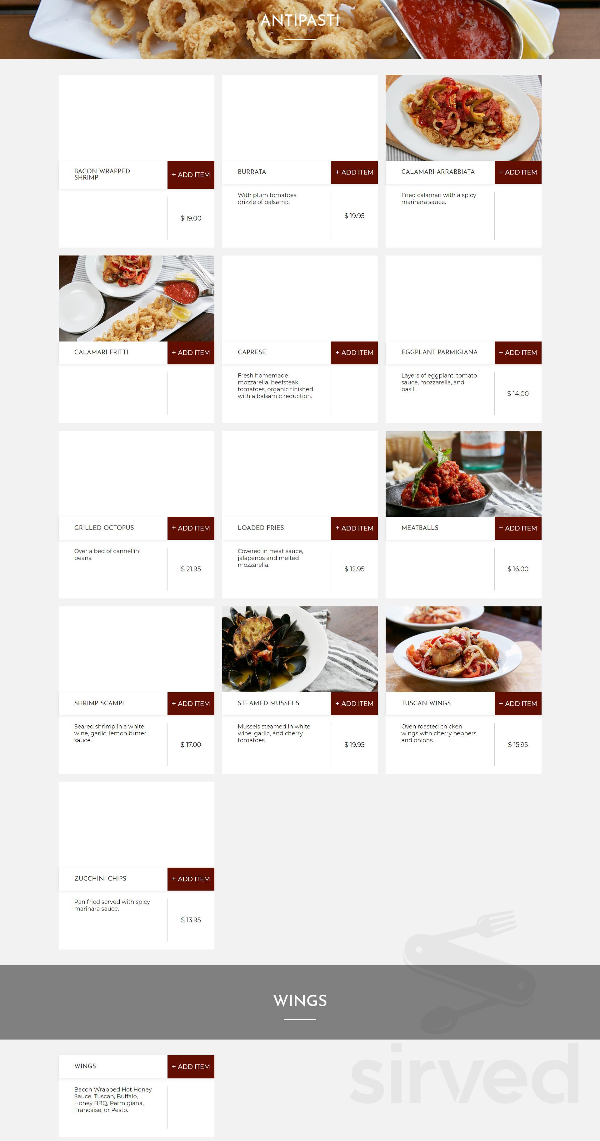 Antika Pizzeria menu in Queens, New York, USA