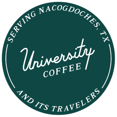 University Coffee menu in Nacogdoches, Texas, USA