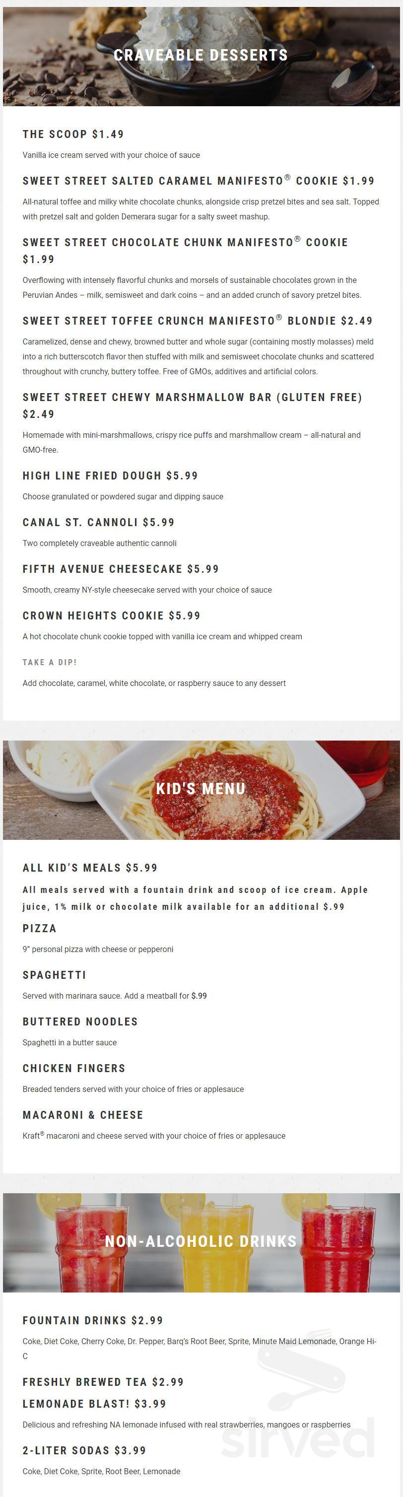 Menu - Sheridan CO's Parry's Pizzeria & Taphouse | Sirved