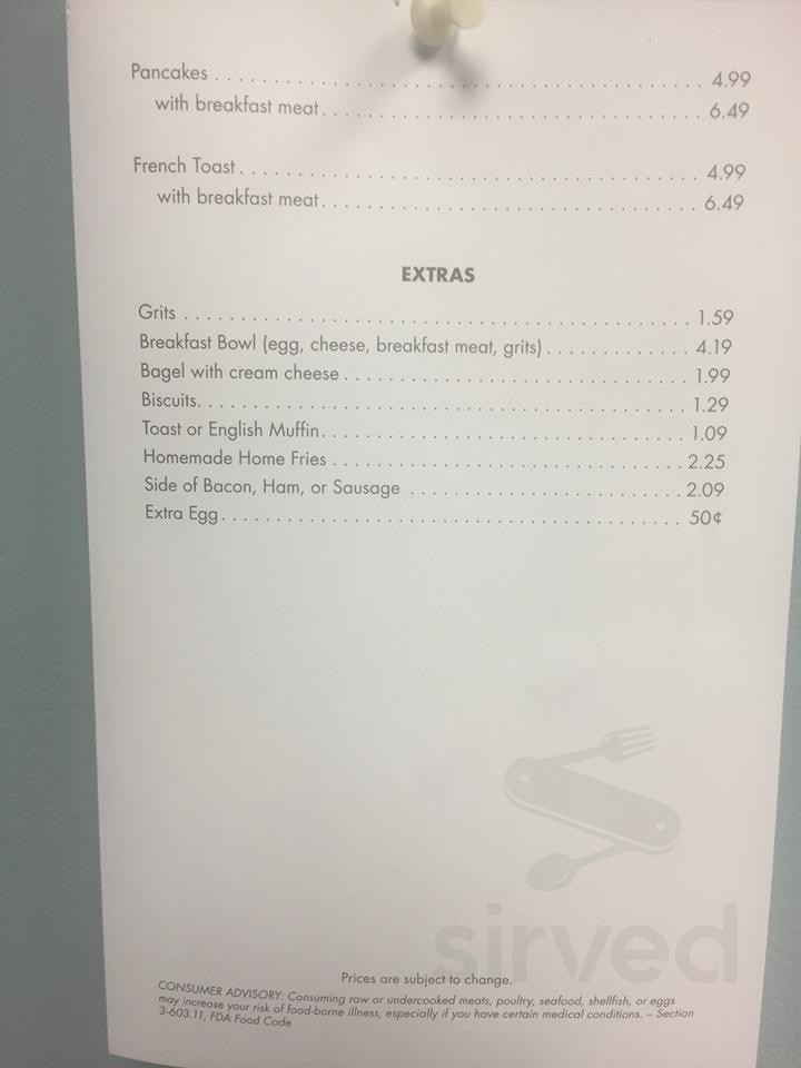 JJ'S Cafe menus in Jacksonville, Florida, United States