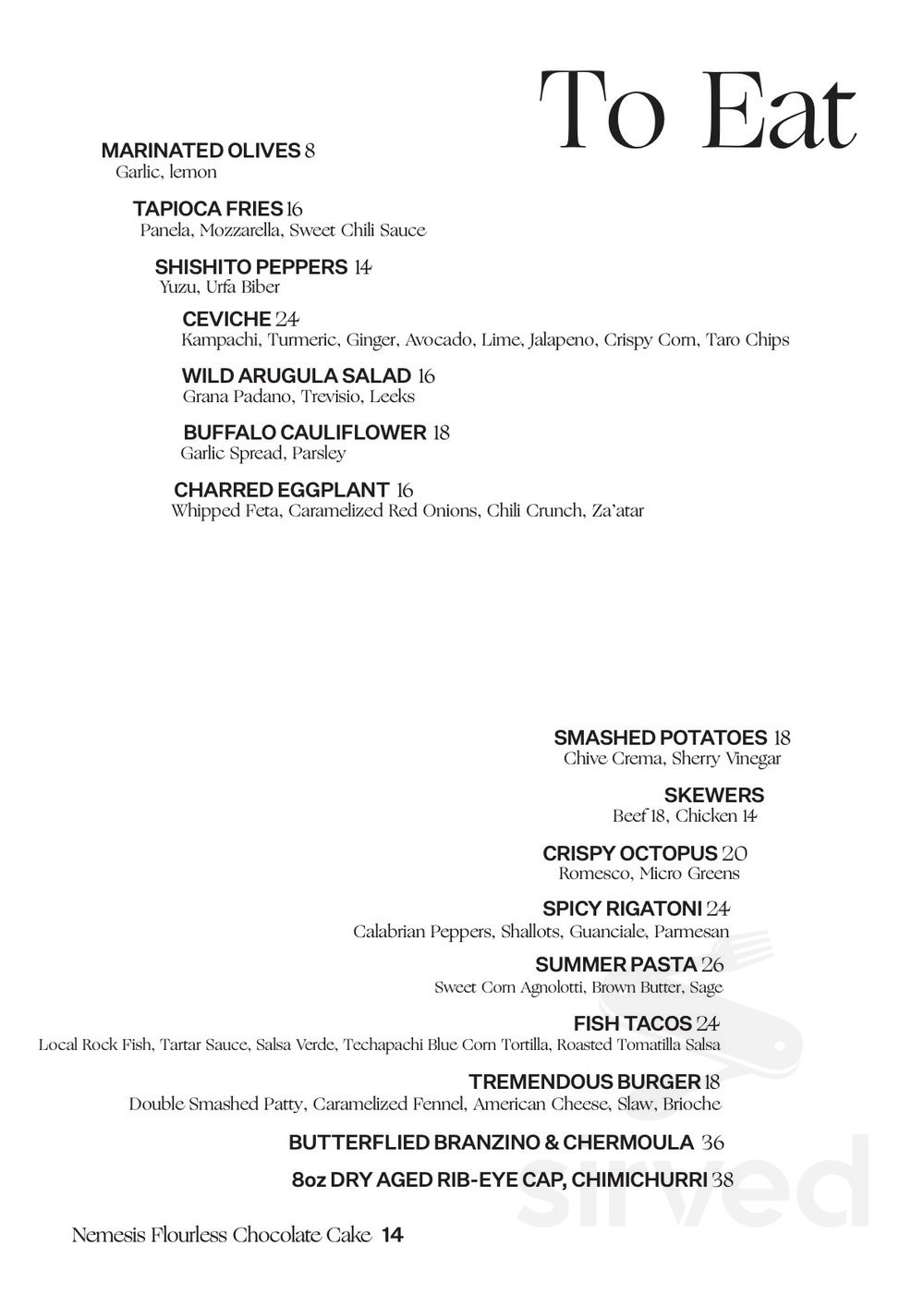 Gran Blanco menus in Venice, California, United States