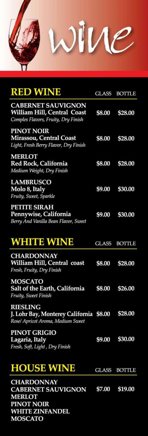 Wang Cho Korean BBQ menu in Riverside, California, USA