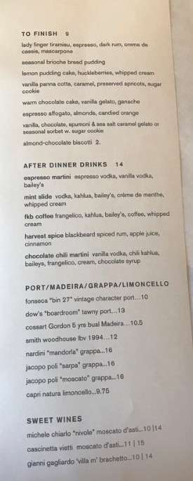 Piatti menu in Danville, California, USA