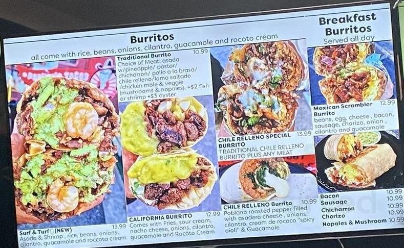 Pablito's Tacos menus in North Hollywood, California, United States