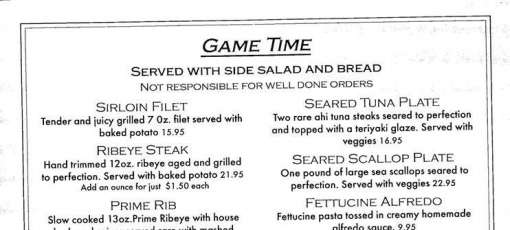 Menu for The Red Zone in Diamondhead, MS | Sirved