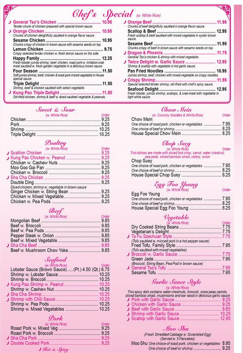 Lucky Corner menu in Raymond, New Hampshire, USA