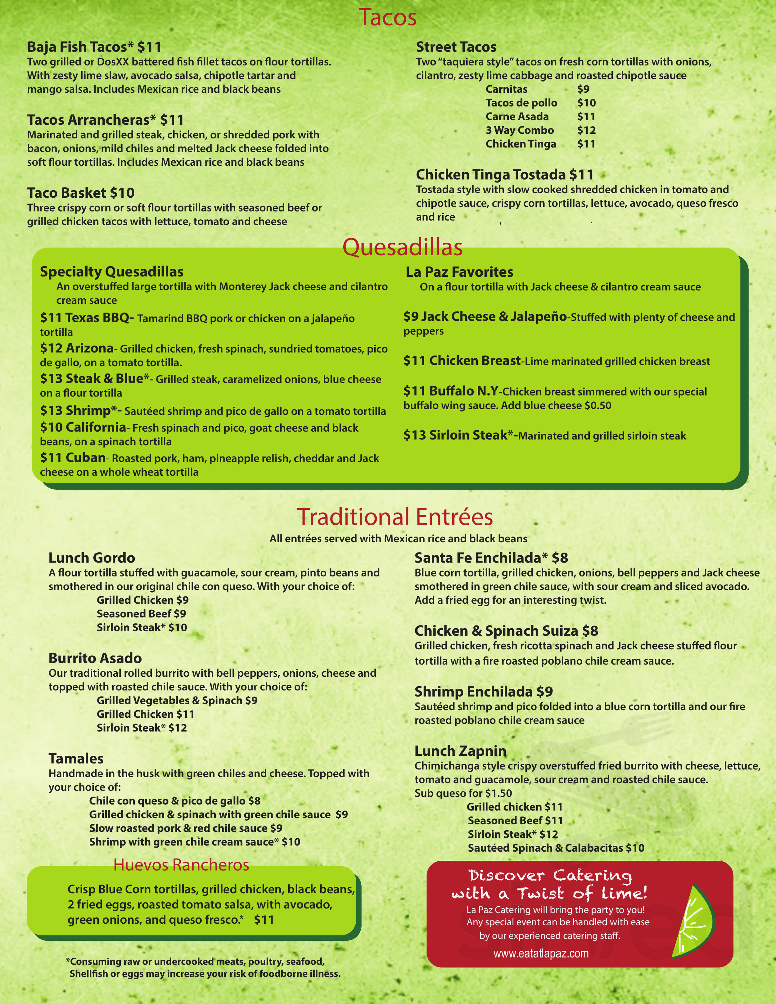 La Paz Ross Bridge menus in Hoover, Alabama, United States