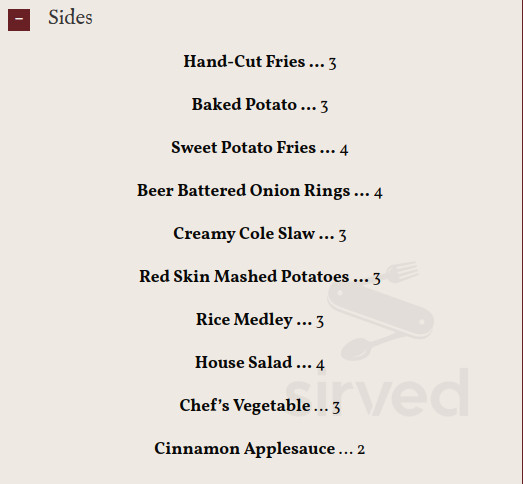 Jean Bonnet Tavern menu in Bedford, Pennsylvania, USA