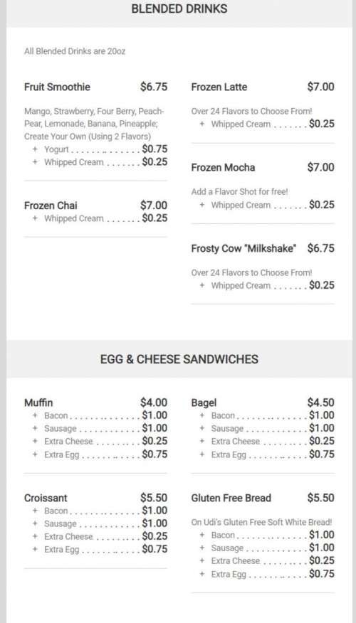 Thirsty Mind Coffee and Wine Bar menu in South Hadley, Massachusetts, USA