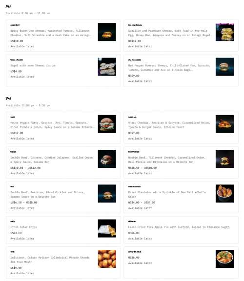 Stoop Kid menu in Phoenix, Arizona, USA