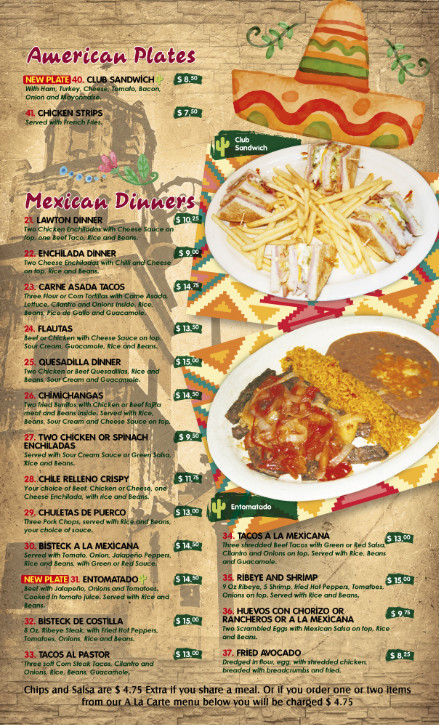Los Tres Amigos LLC menus in Lawton, Oklahoma, United States