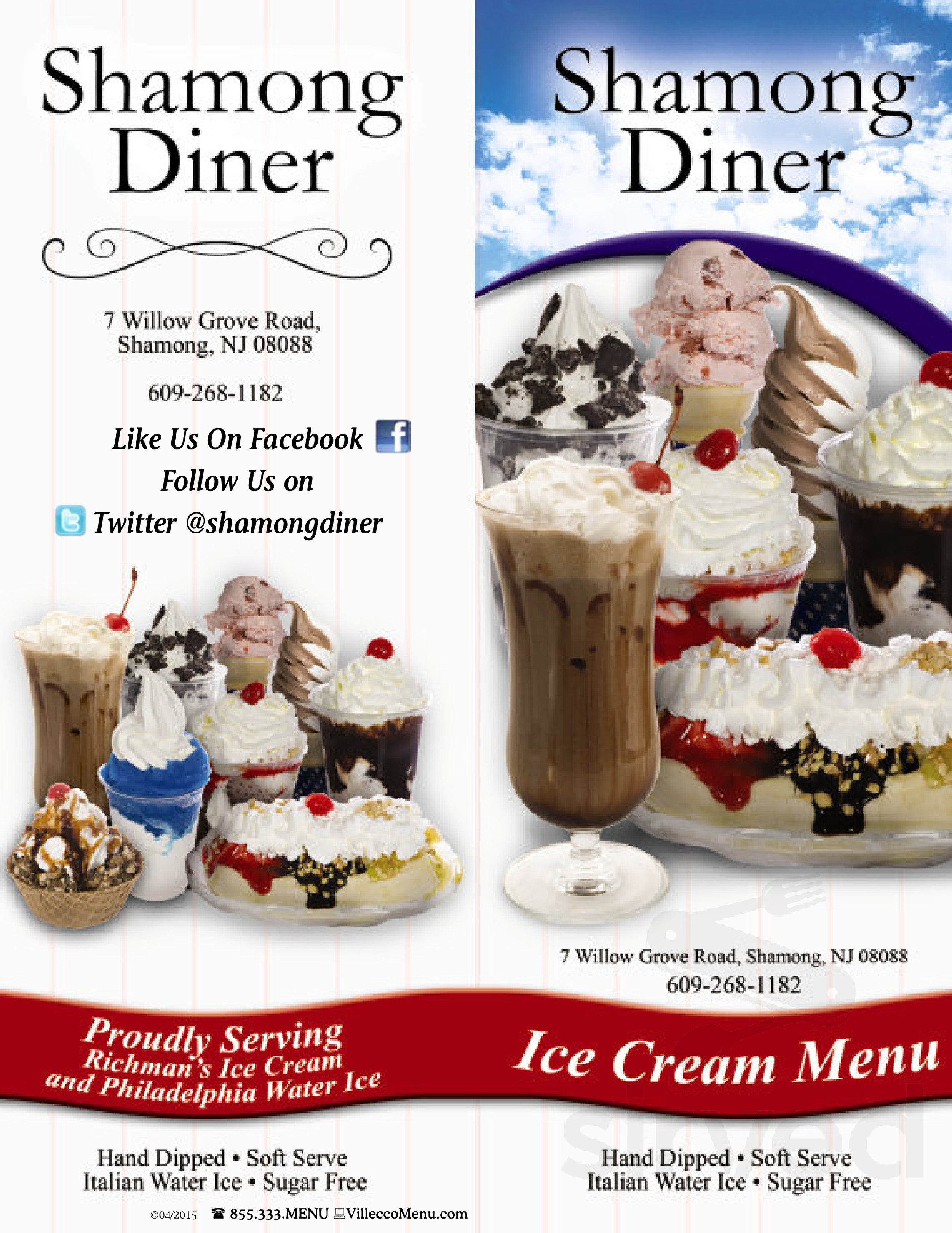 Shamong Diner & Restaurant menu in Shamong, New Jersey, USA