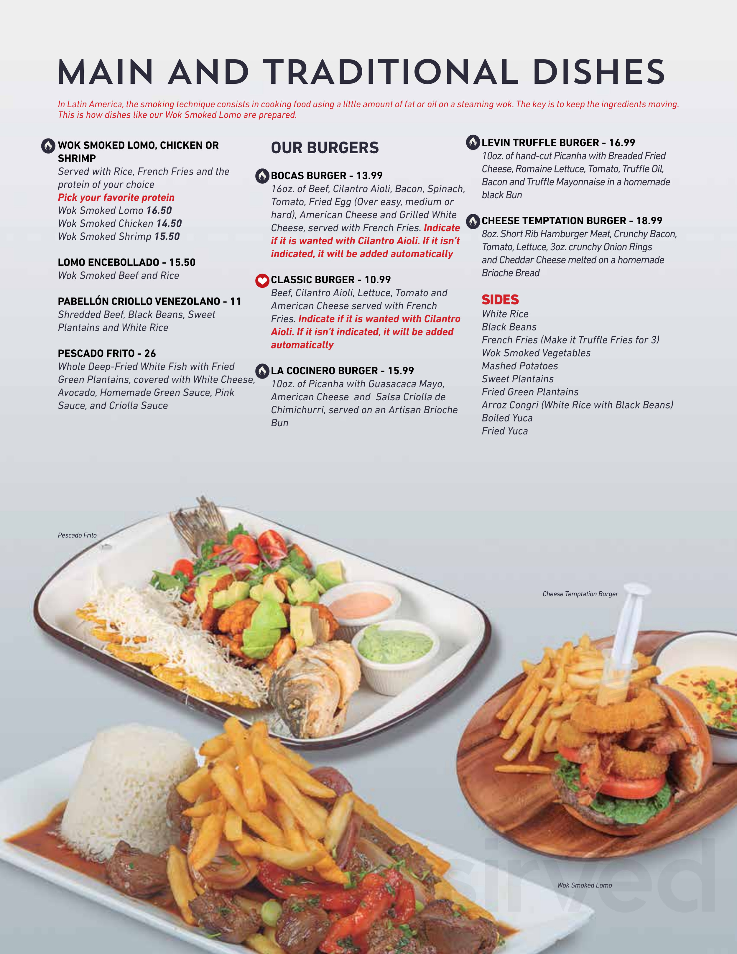 Bocas Grill Brickell menus in Miami, Florida, United States