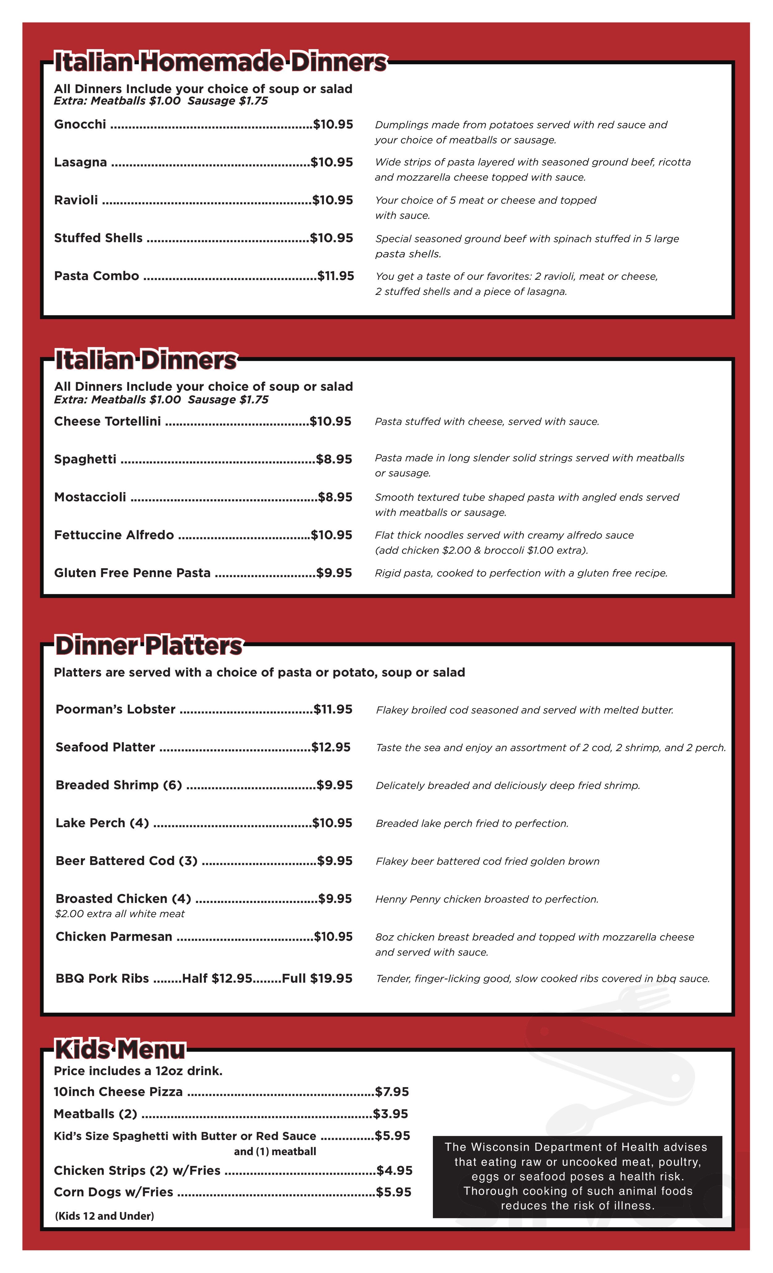 Ruffolo's Special Pizza 2 menus in Kenosha, Wisconsin, United States