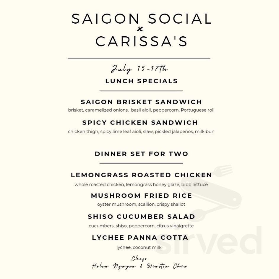 Carissa's the Bakery - Amagansett menus in East Hampton, New York ...