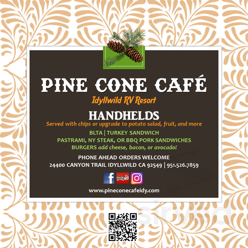 Pine Cone Cafe menu in Idyllwild-Pine Cove, California, USA