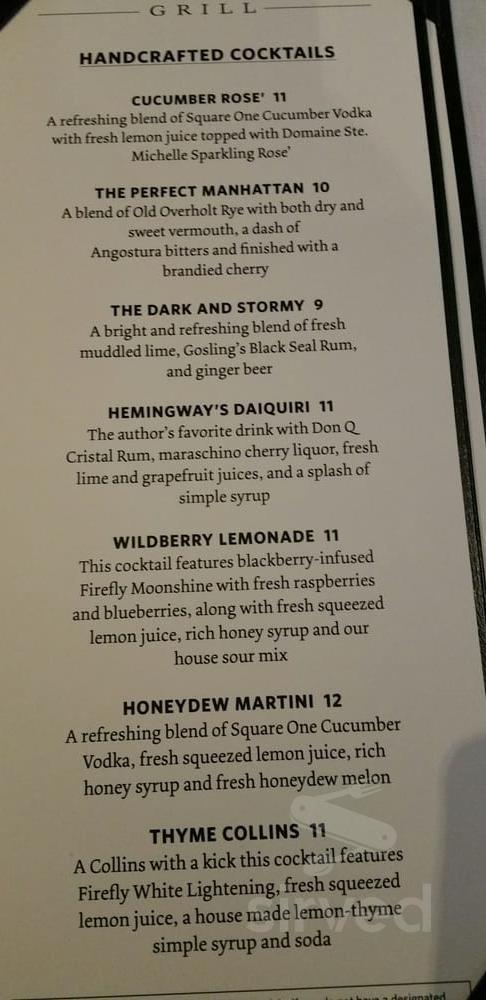 Stanford Grill menus in Columbia, Maryland, United States
